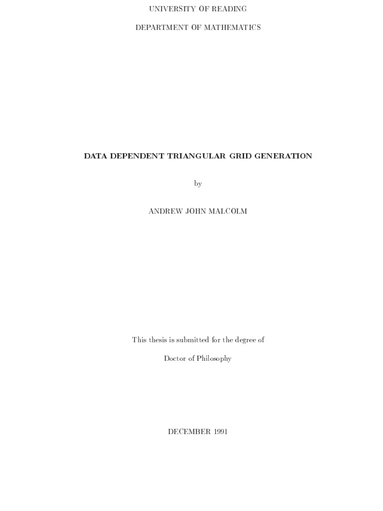 Math Thesis | PDF | Equations | Triangle