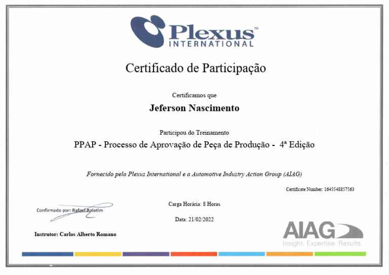 Certificado PPAP | PDF