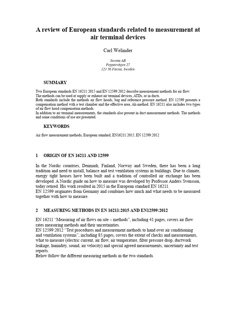 air flow | PDF | Flow Measurement | Duct (Flow)