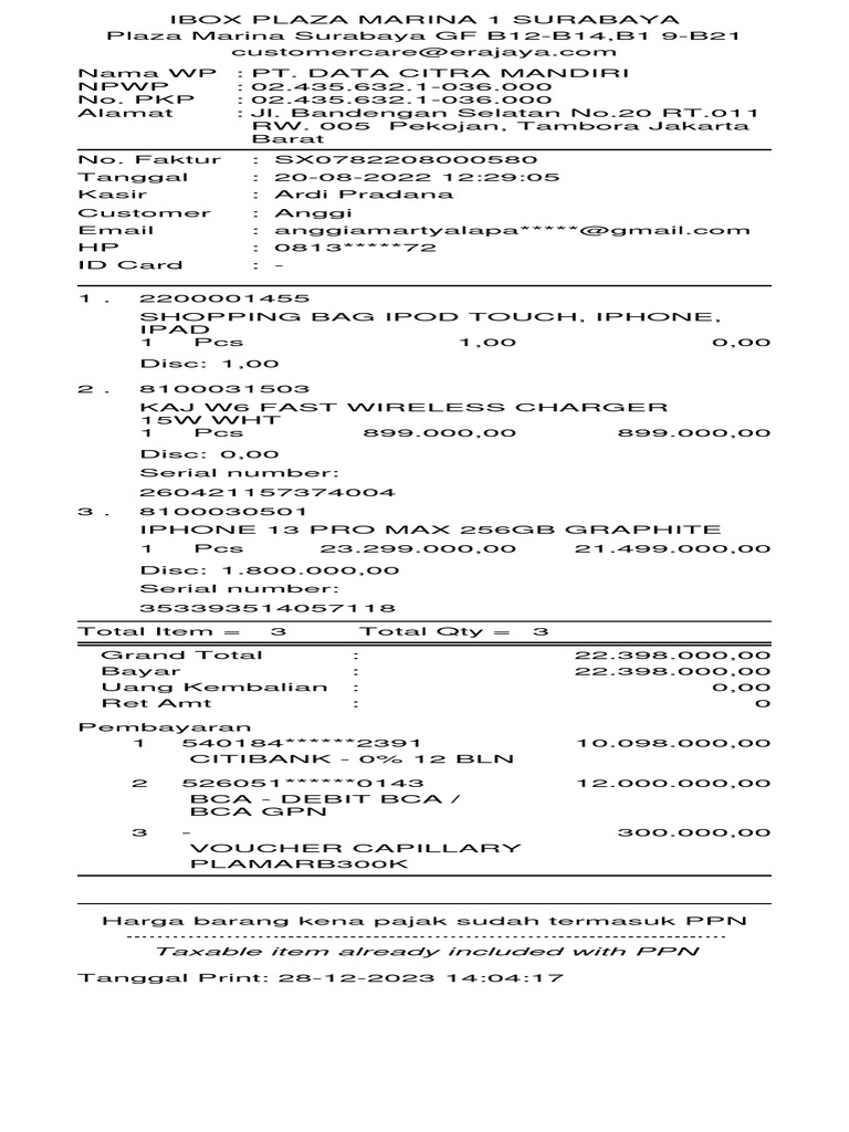 Taxable Item Already Included With PPN | PDF | Finance & Money Management