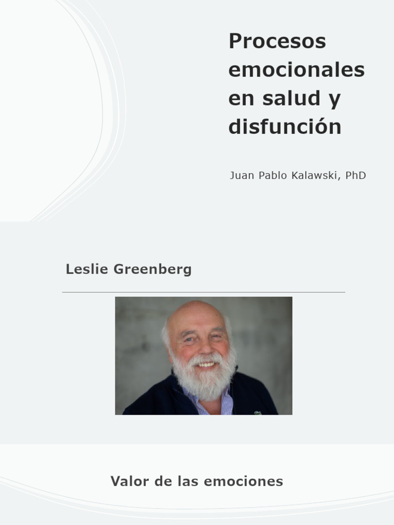 Procesos Emocionales en Salud y Disfunción | PDF | Las emociones ...