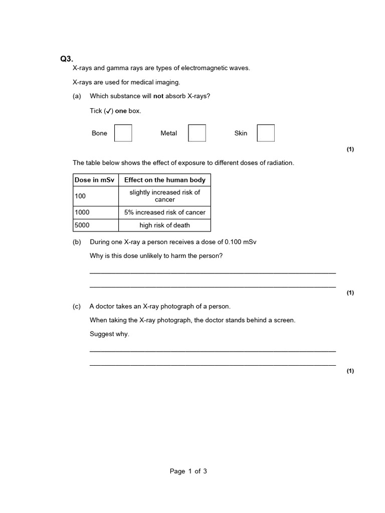 11L3F Waves PPQ | PDF | X Ray | Absorbed Dose