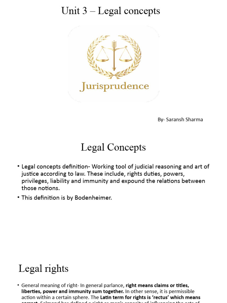 Unit 3 - Legal Concepts | PDF | Ownership | Property