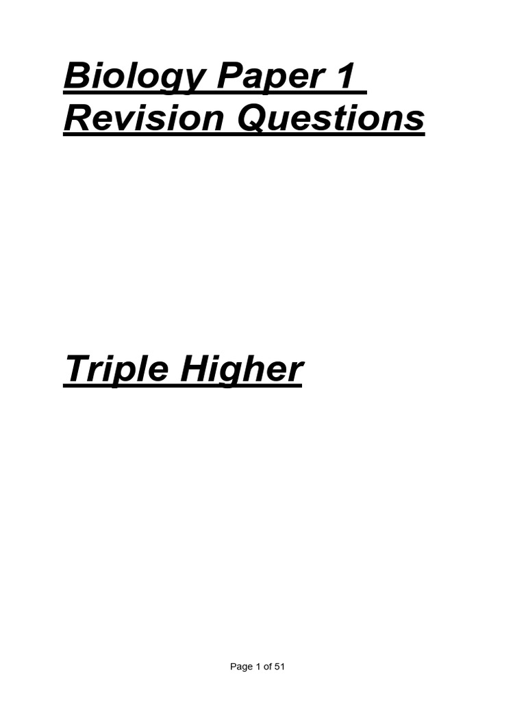 Biology P1 PPQ H | PDF | Measles | Cellular Respiration