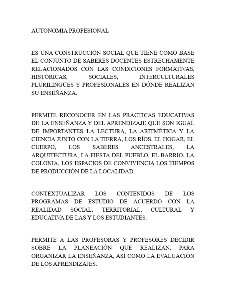 Frases de Autonomia Profesional | PDF | Enseñando | Maestros
