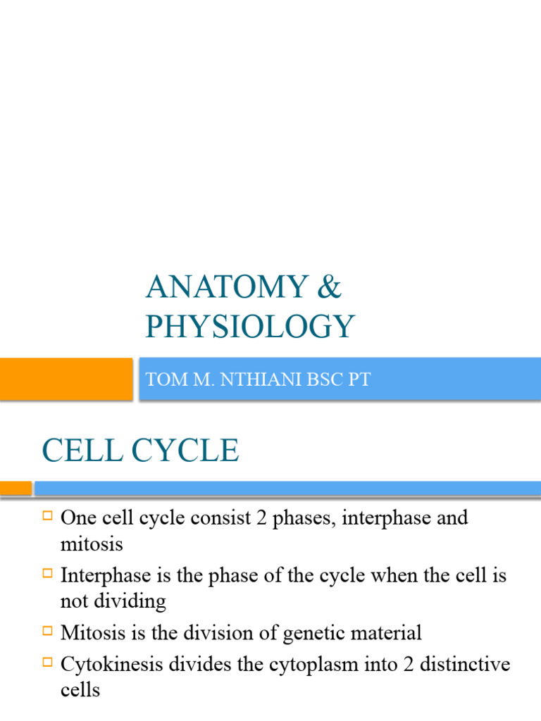 Anatomy & Physiology - Pptxcell Cycle | PDF | Cell Adhesion | Mitosis