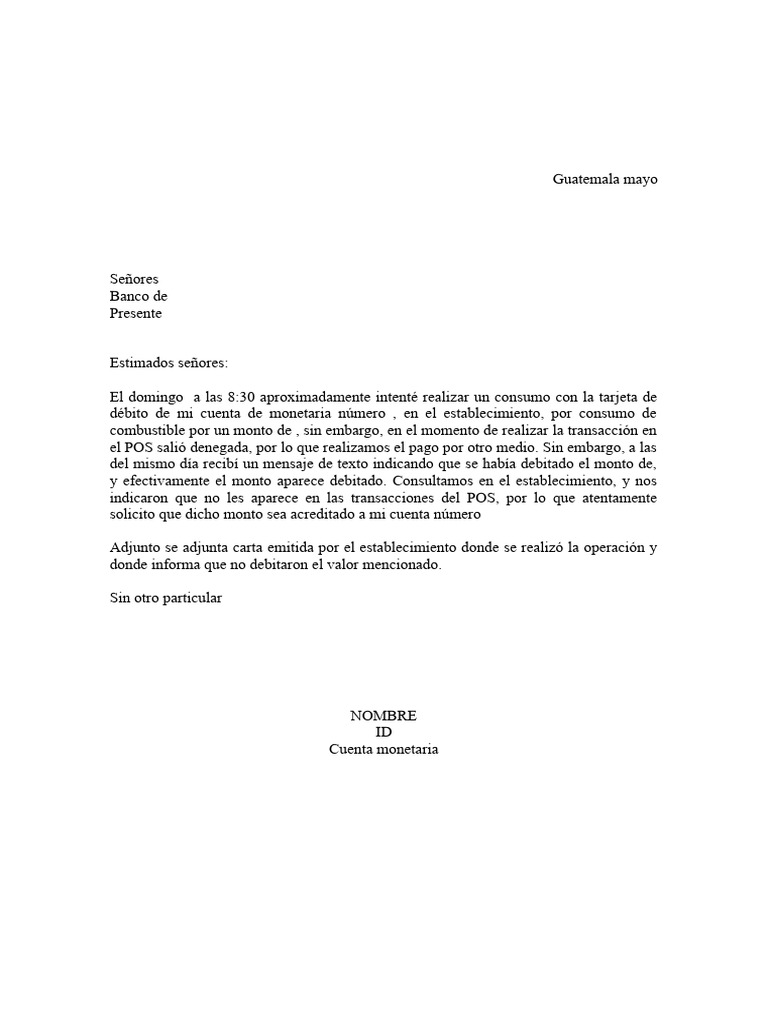 Plantilla y Formato de Carta | PDF