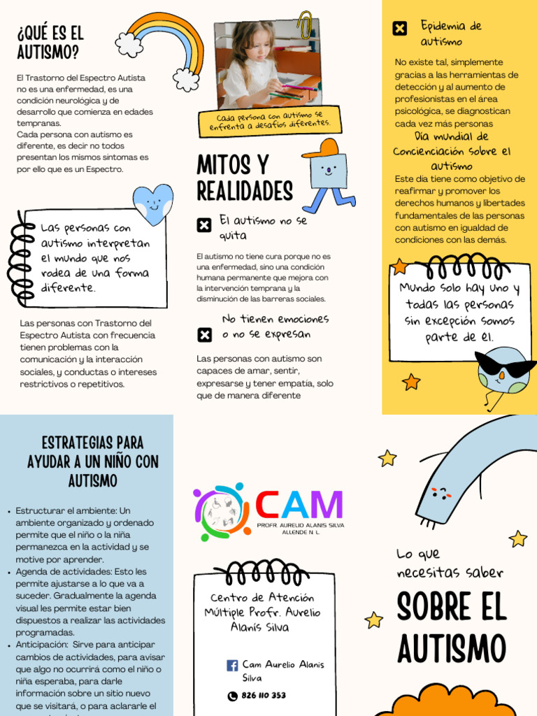 Folleto Informativo Autismo | Descargar gratis PDF | Espectro autista ...