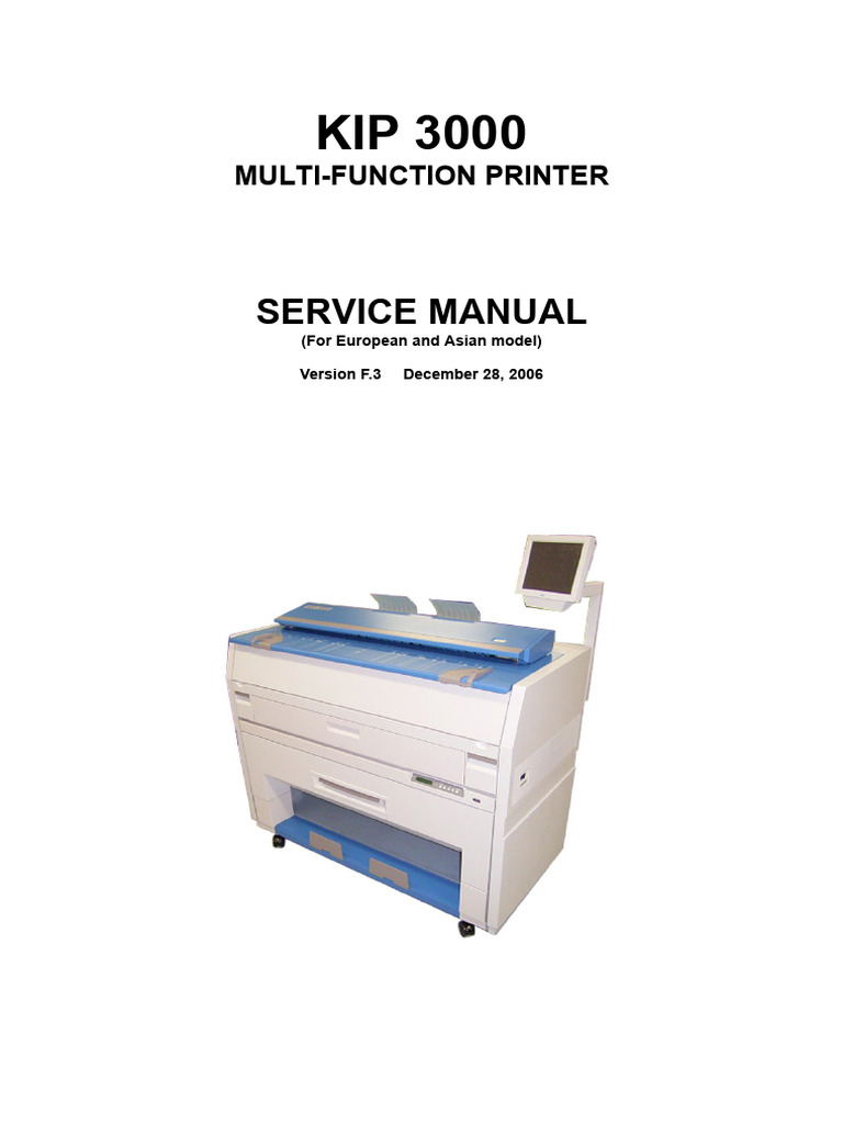 KIP 3000 Service Manual Overview | PDF | Image Scanner | Photocopier