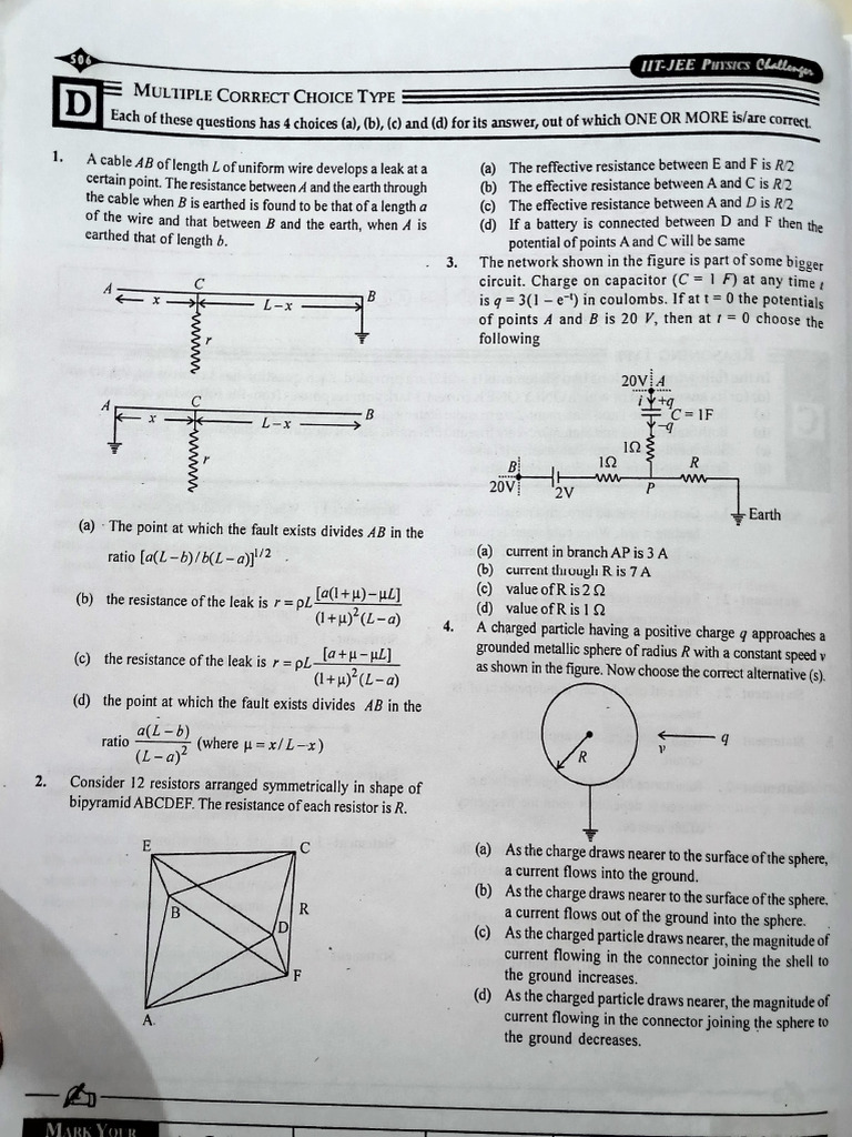 Current electricity | PDF | Electrical Resistance And Conductance ...