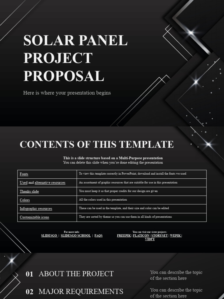 Solar Panel Project Proposal XL by Slidesgo | PDF | Planets | Planets ...