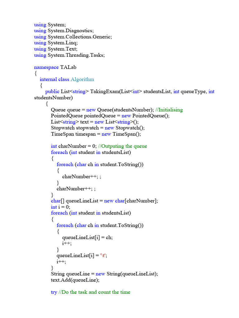 Exam Queue Management Algorithm | PDF | Queue (Abstract Data Type ...