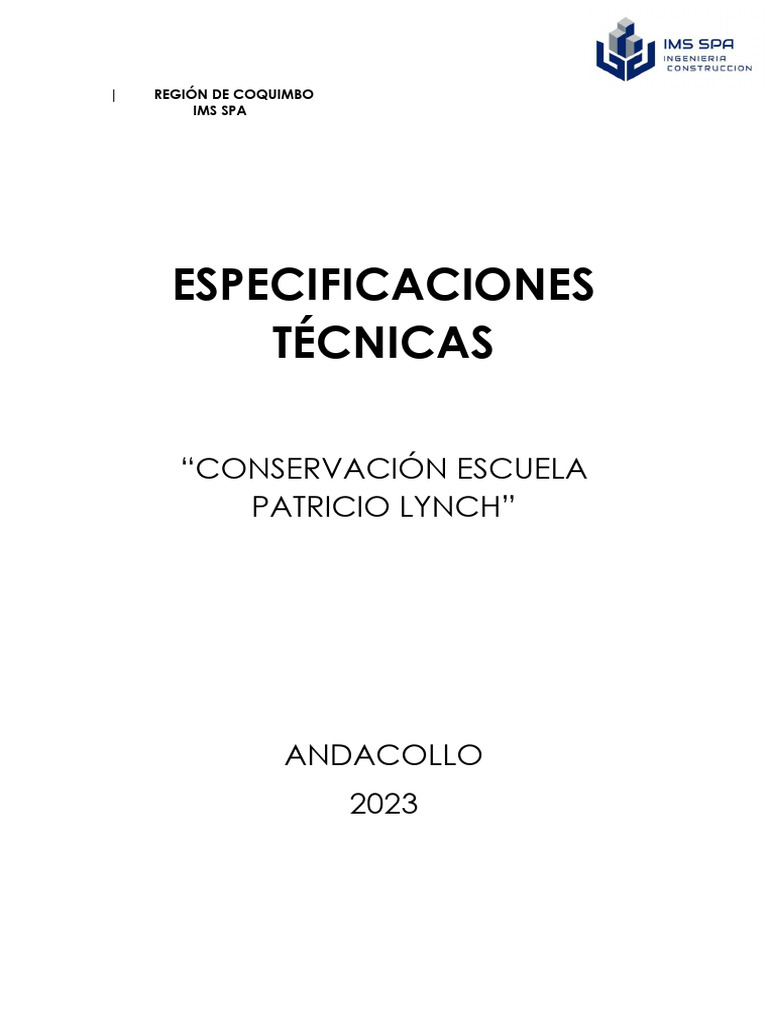 Eett Obras Adicionales - Patricio Lynch | PDF | pared | Albañilería