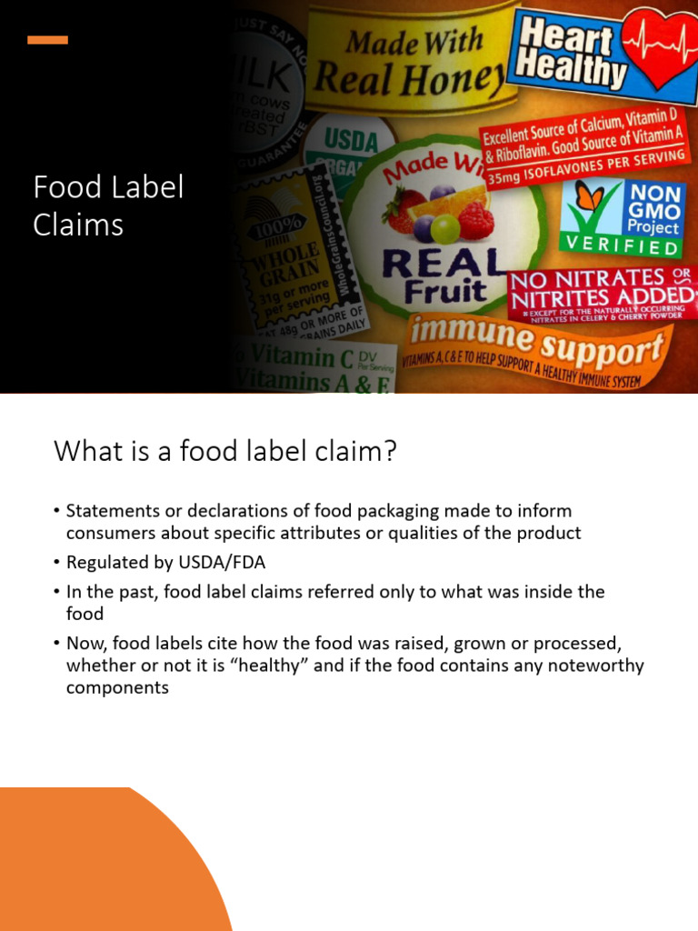 food label claims powerpoint | Download Free PDF | Genetically Modified ...