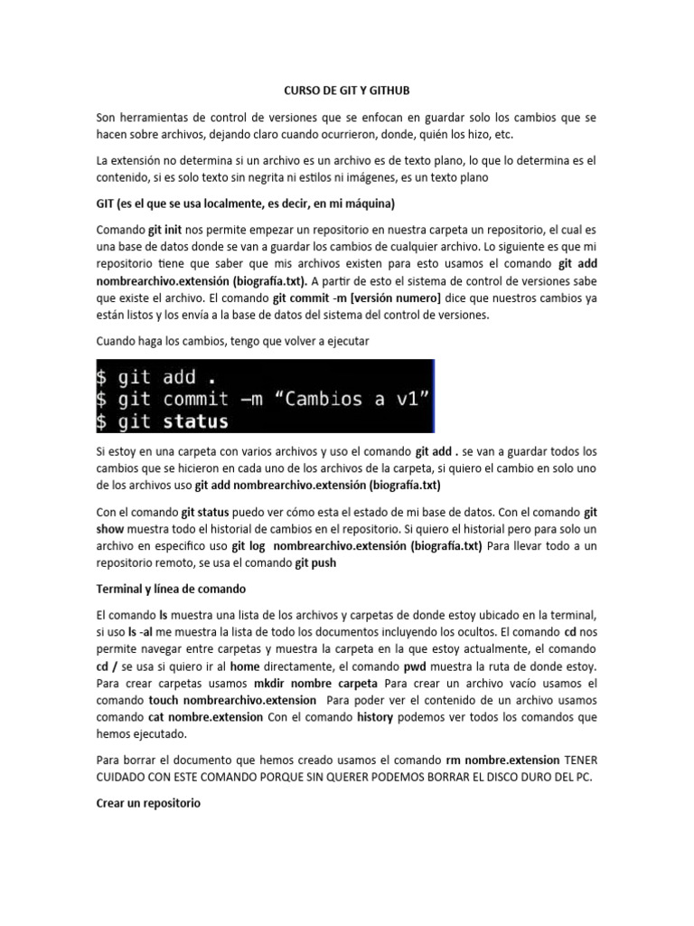 Curso de Git Github | PDF | Archivo de computadora | Control de versiones Curso de Git Github | PDF | Archivo de computadora | Control de versiones