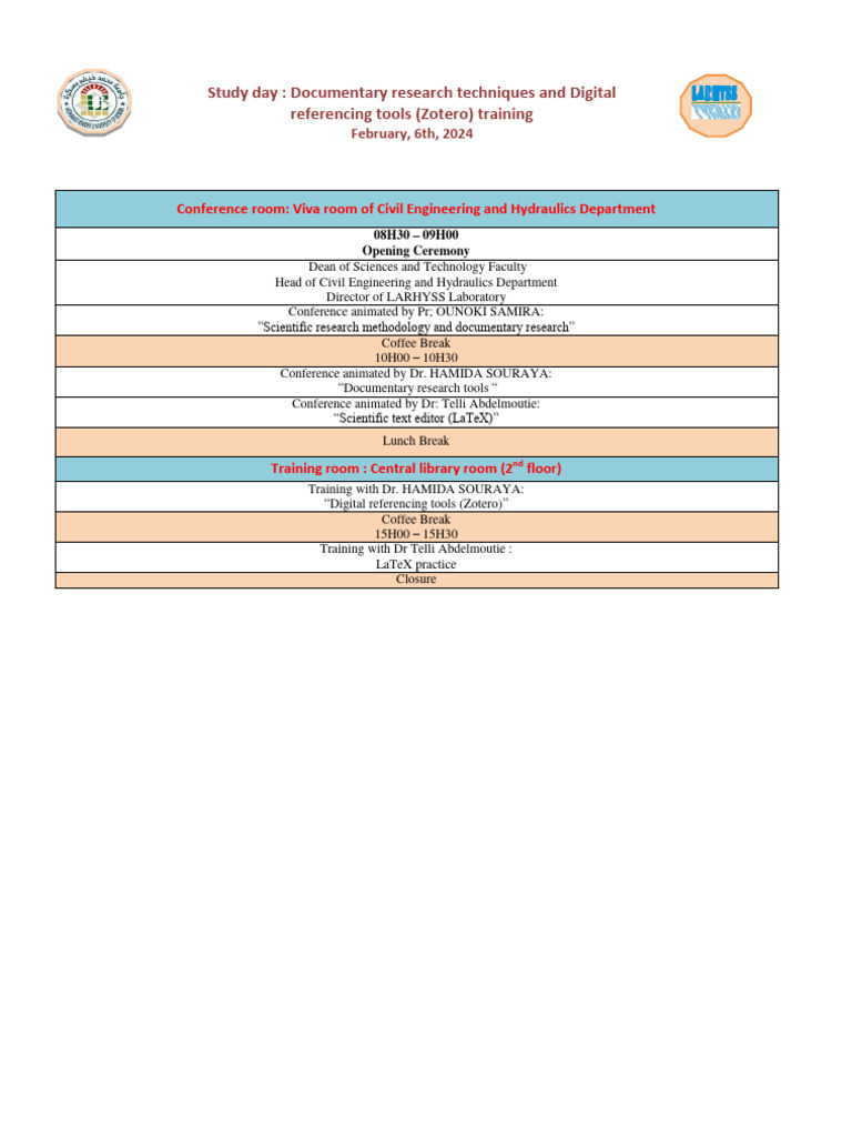 Study Day Program | PDF