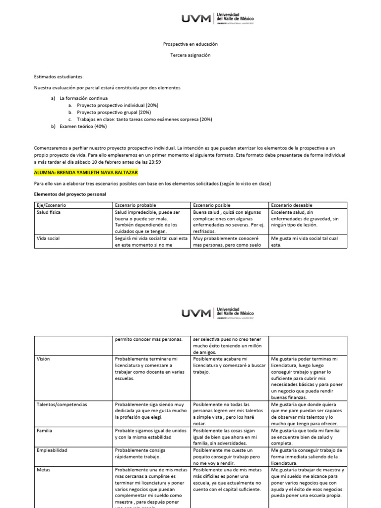 Tercera Asignación, Introducción A La Prospec | PDF | Análisis FODA | Evaluación