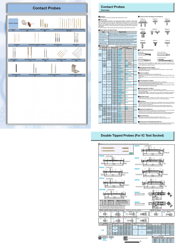 Contact Probes | PDF | Electrical Resistance And Conductance | Printed ...