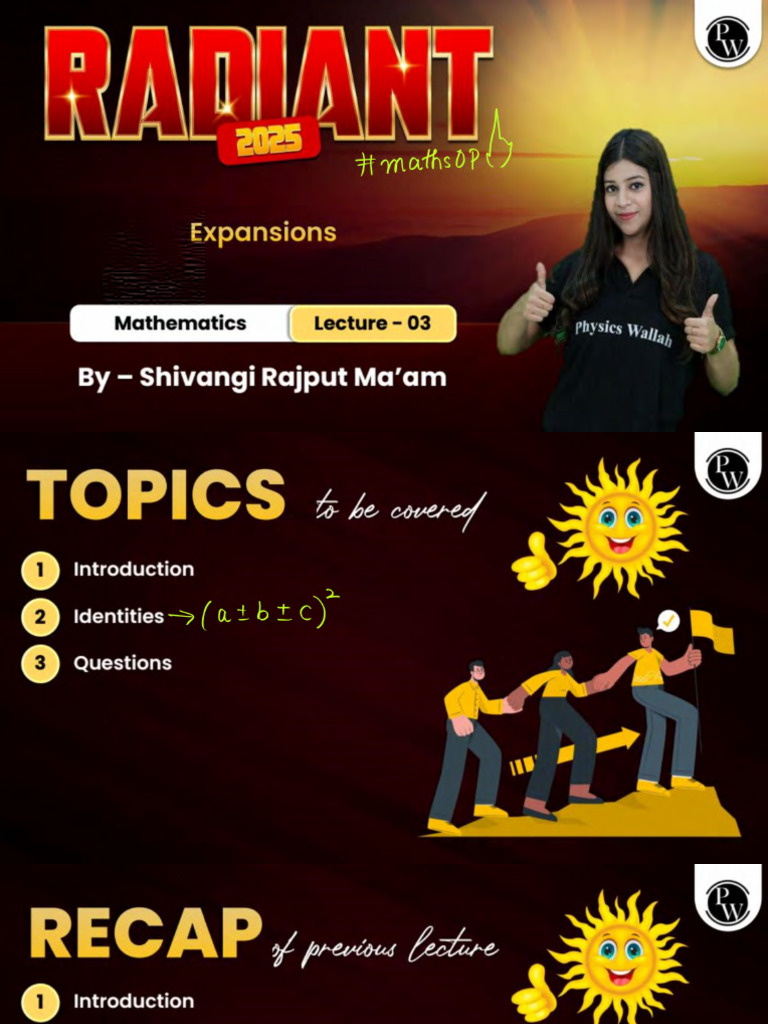 Expansions 03 _ Class Notes __ Radiant 2025 | PDF