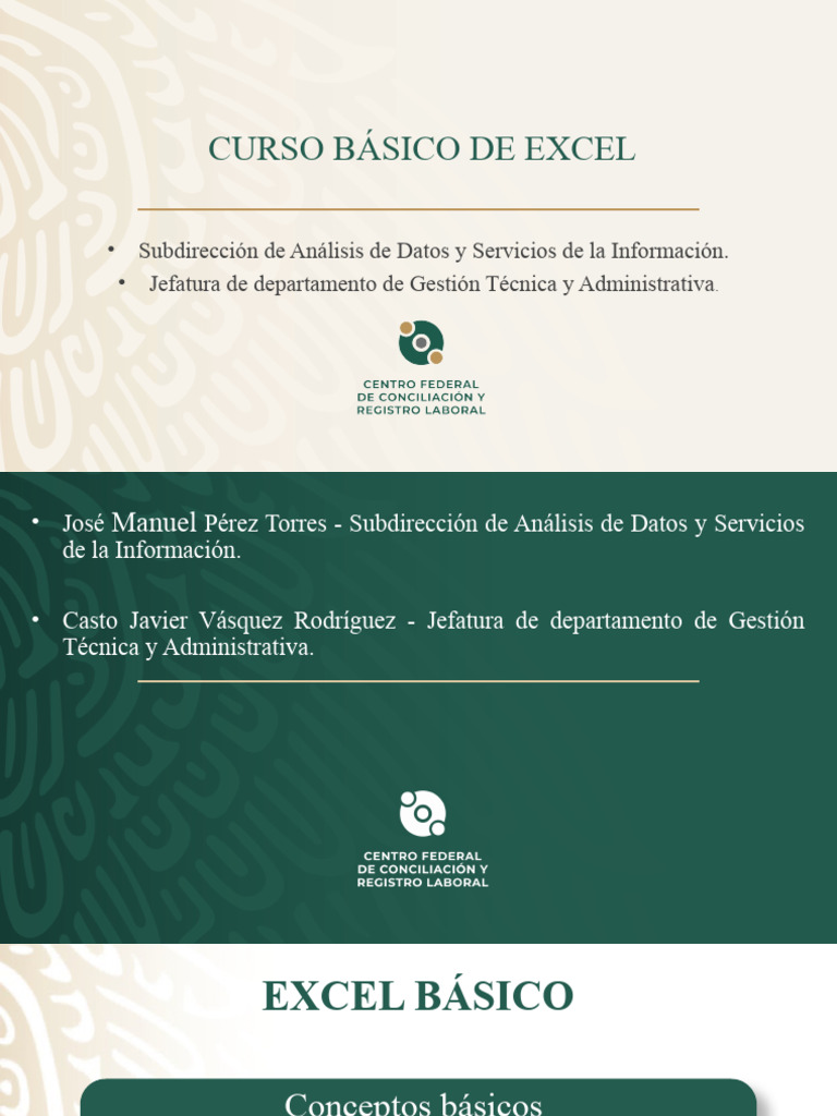 Curso Básico de Excel: Conceptos y Estructura | PDF | Hoja de cálculo | Microsoft Excel