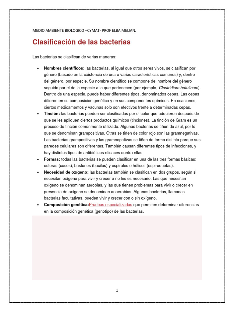 Medio Ambiente Biologico en Cymat | PDF | Las bacterias ...