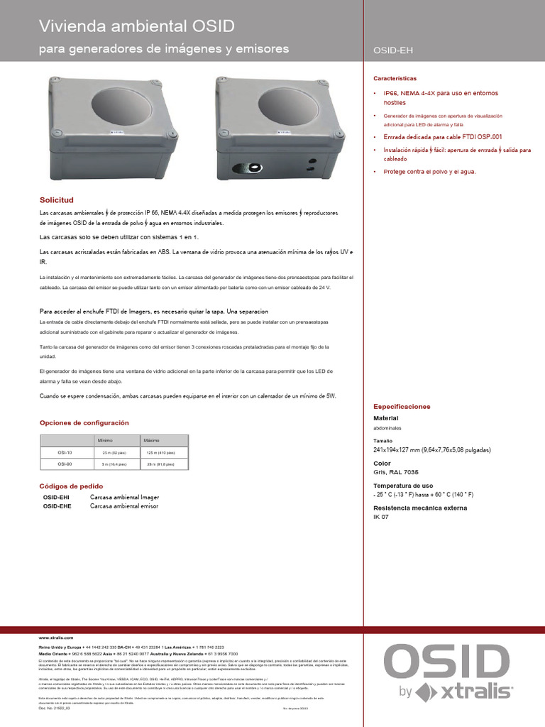 OSID-EHI Ficha Técnica | Descargar gratis PDF | Diodo emisor de luz