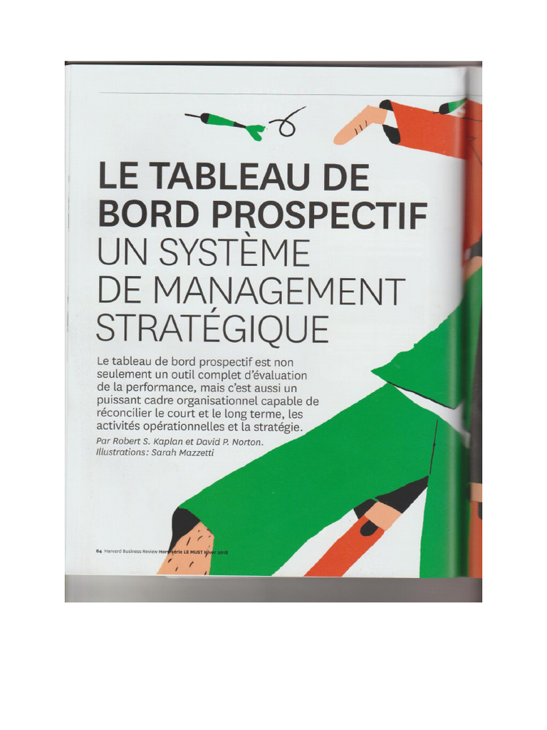 Le Tableau de Bord Prospectif-Un Systã Me de Management Stratã©gique | PDF