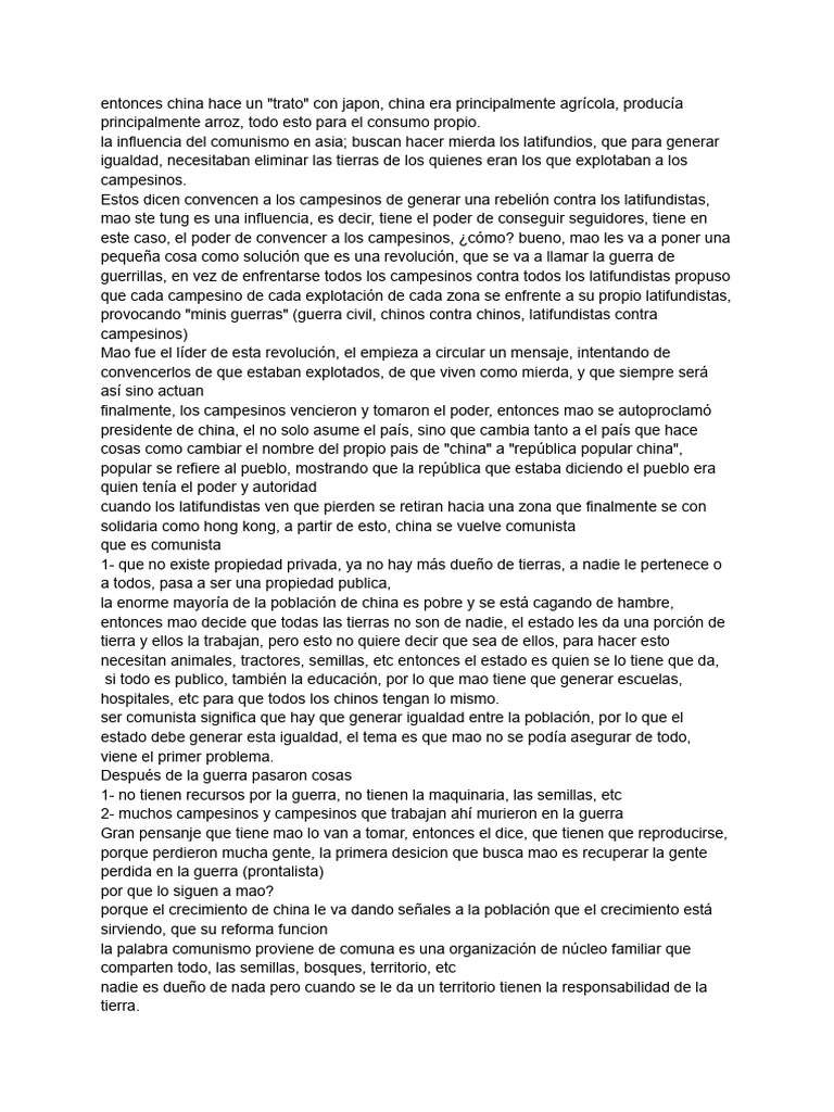 Mis Resumenes para Geografia 2B Número 1 | PDF | Demografía | Mao Zedong