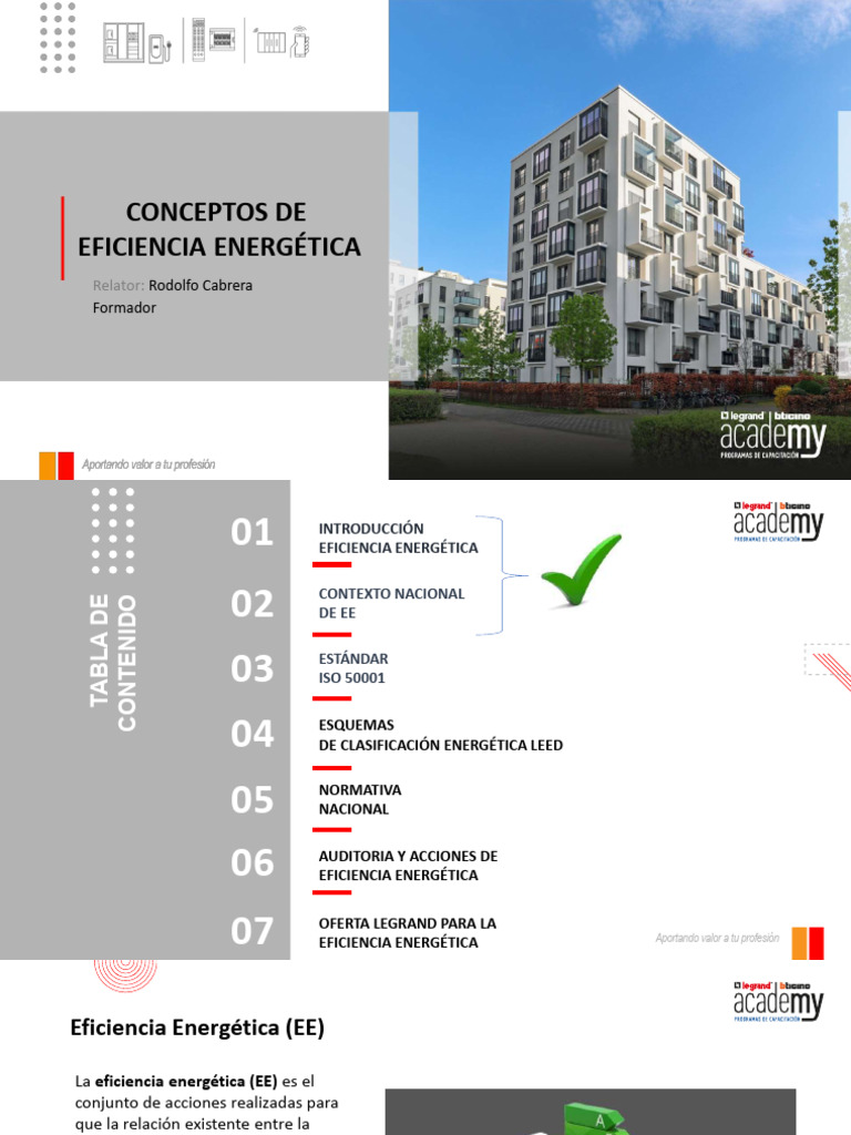 01 Conceptos de Eficiencia Energética 2024 (RC) (1) | Descargar gratis PDF | Uso eficiente de ...