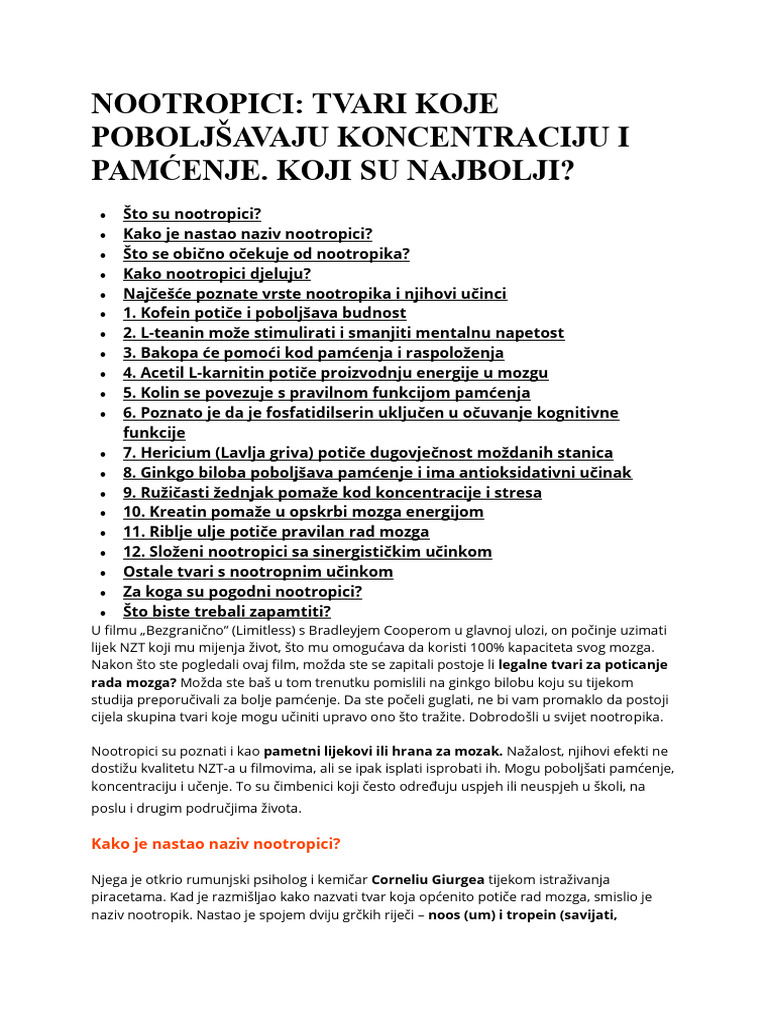 NOOTROPICI | PDF