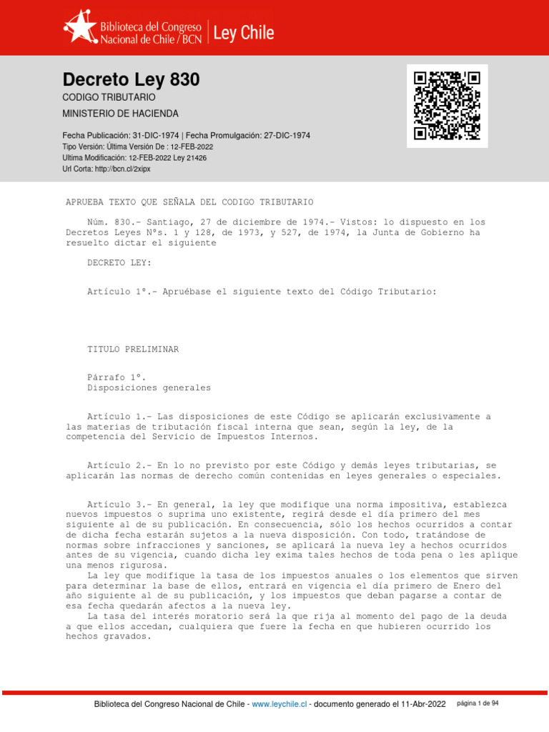 DL-830_31-DIC-1974 | Descargar gratis PDF | Correo | Impuestos