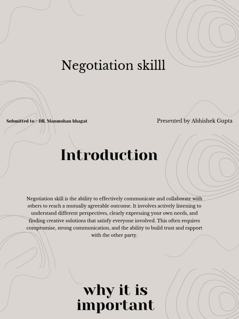 Negotiation Skill | PDF | Career & Growth | Business