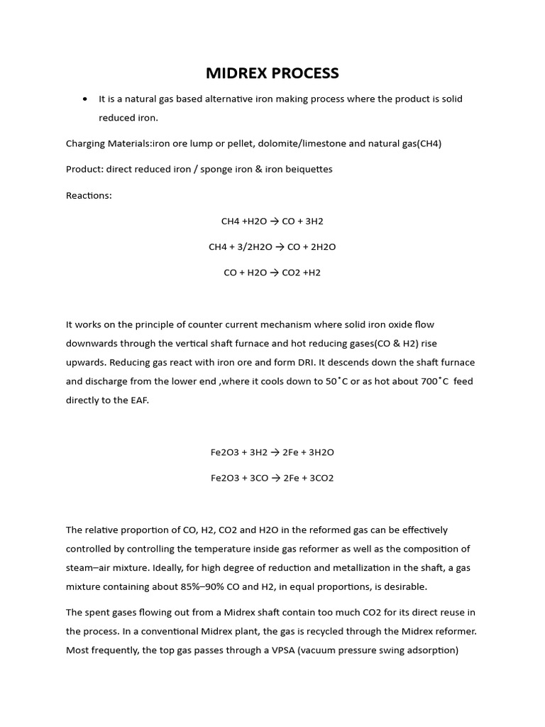 MIDREX PROCESS | PDF