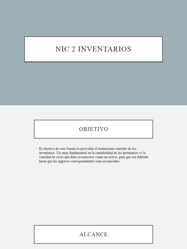 Normativa NIC 2 sobre Inventarios | PDF | Al por menor | normas ...