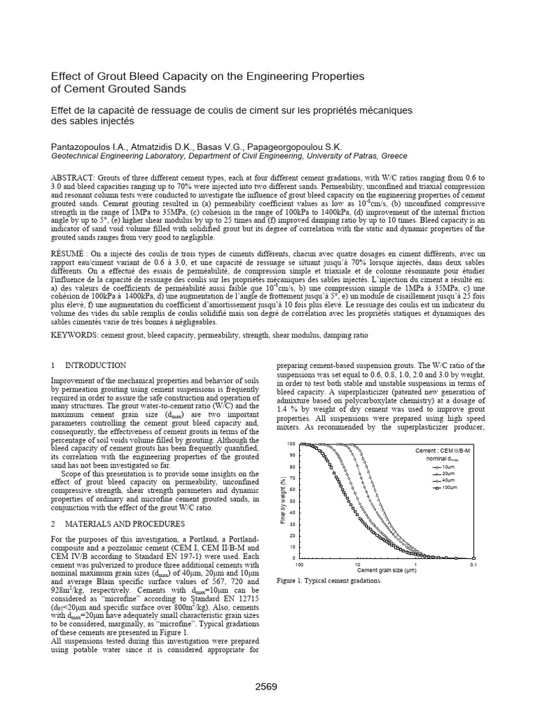 Paper Sanded Grout Thermal | PDF | Young's Modulus | Strength Of Materials