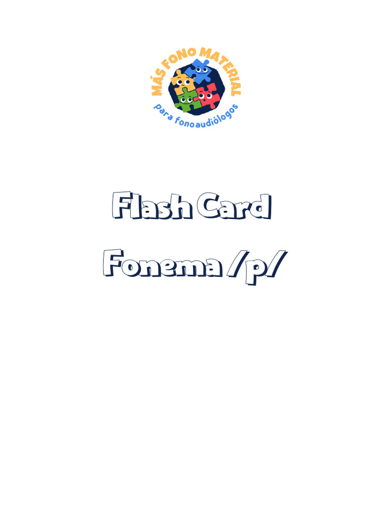 Flash Cards Fonema P | PDF