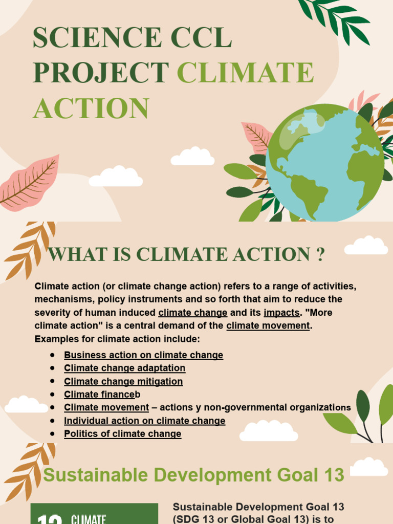 Science CCL Project Climate Action | PDF | Climate Change | Climate ...