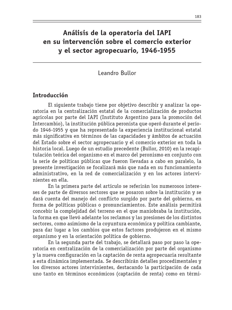 Bullor IAPI Comercio Exterior | PDF | El comercio internacional | Precios