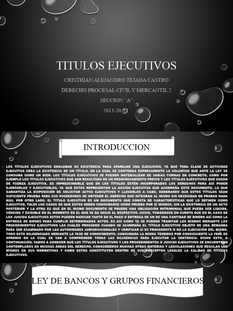 Titulos Ejecutivos | PDF | Pagos | Bancos