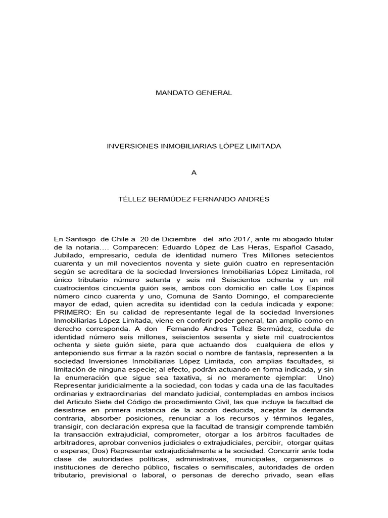 Mandato General | PDF | Bancos | Póliza de seguros