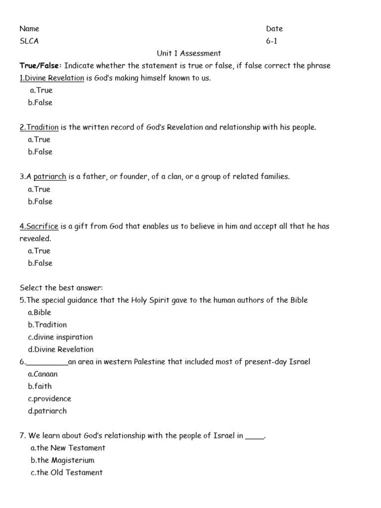 Religion 6th Grade | PDF | Revelation | Bible