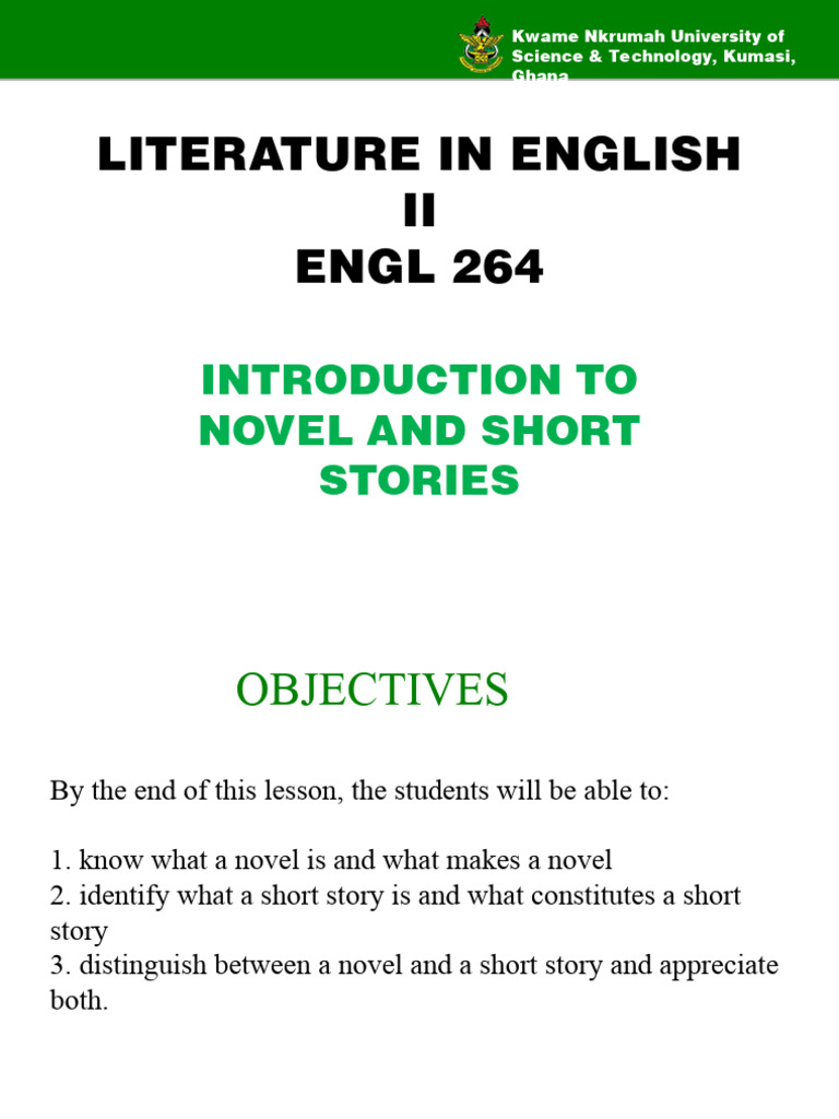 Introduction To Novel and Short Stories | PDF | Narration | Plot (Narrative)