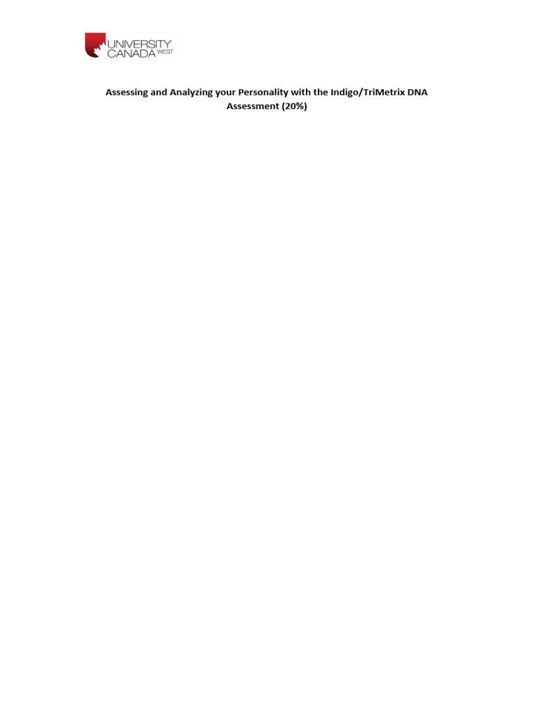 Assessing and Analyzing Your Personality | PDF | Behavior | Creativity