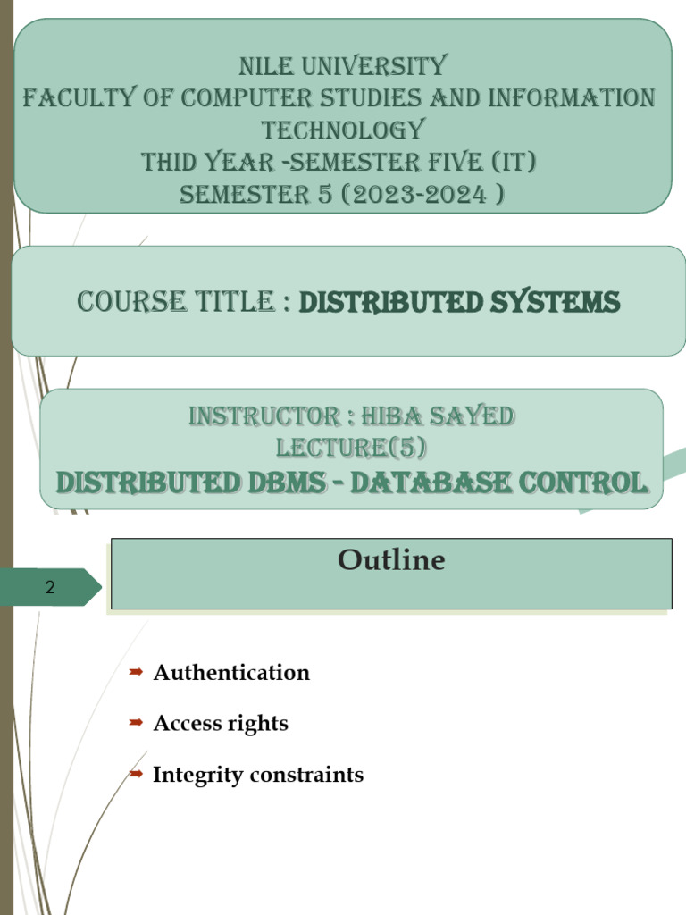 Distributed Systems - Lecture 5 | PDF | Relational Database | Databases
