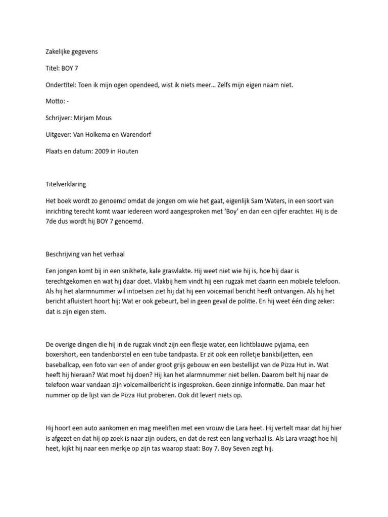 Boeken Verslag 2 | PDF