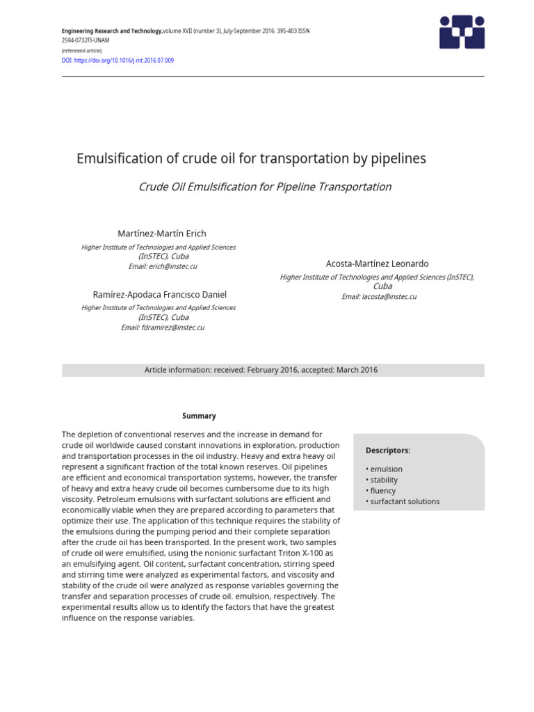 Articulo_de_procesos | Download Free PDF | Emulsion | Viscosity