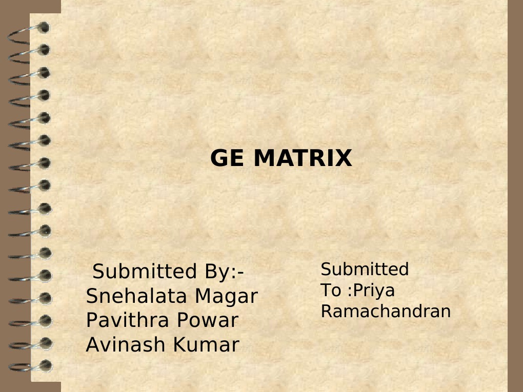 Analysis of General Electric's (GE) Business Portfolio Matrix Model for ...