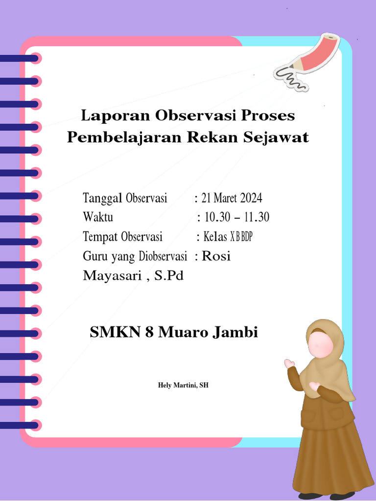 Laporan Observasi Rekan Sejawat Rosi | PDF