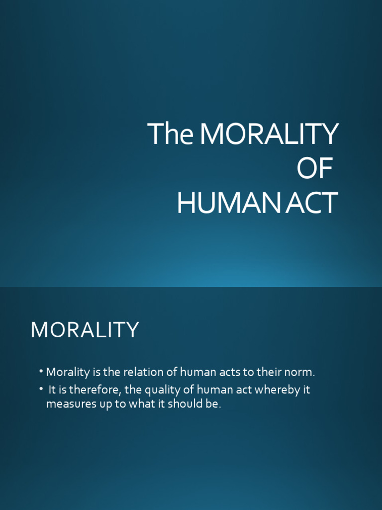 The Morality of Human Act Conscience | PDF | Conscience | Morality