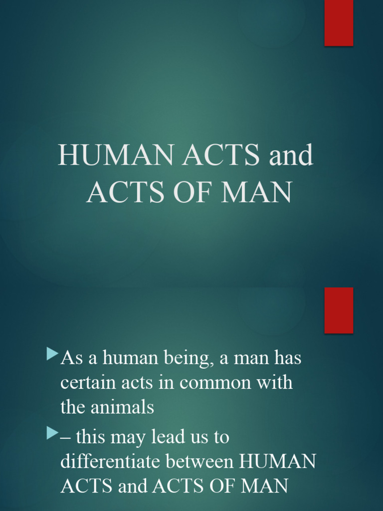 Human Acts and Acts of Man | PDF | Free Will